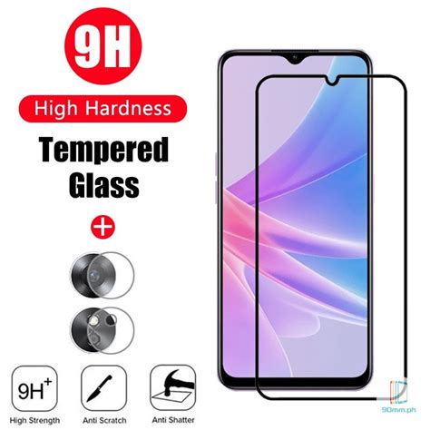 2 In 1 For Oppo A77s Tempered Glass Full Cover Screen Protector With
