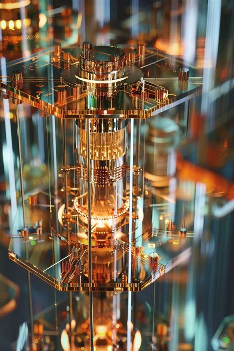 A Detailed Model Of A Quantum Computers Core Highlighting Qubits In A Controlled Environment