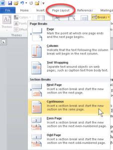 Using The Section Break In Microsoft Word SkillForge