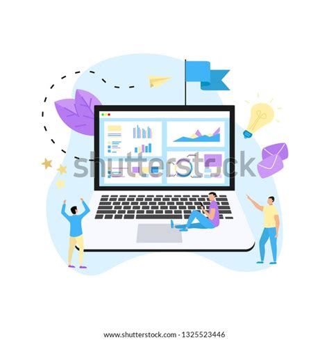 Data Analysis Design Concept Graph Diagram Stock Vector Royalty Free
