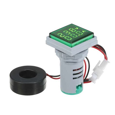 Mini Square Digital Volt Ammeter Voltammeter Ammeter Voltmeter Double Led Display Voltage