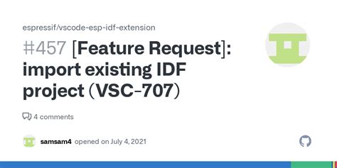Feature Request Import Existing IDF Project VSC Issue Espressif Vscode Esp Idf
