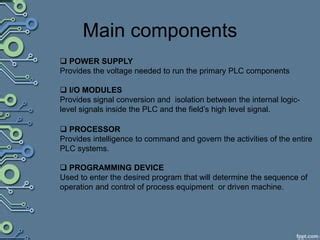 Programmable Logical Controller PLC PPTX