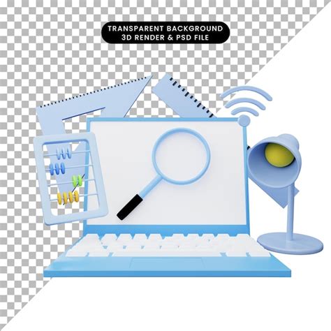 Premium PSD D Illustration Of Online Education