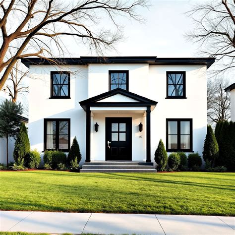 25 Single Story White Houses With Black Trim Youll Love