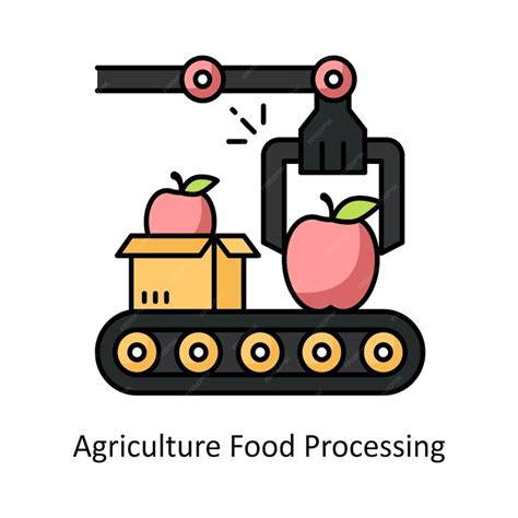Premium Vector Agriculture Food Processing Vector Filled Outline Icon