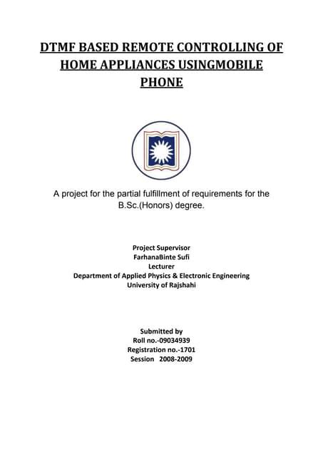 Microcontroller Remote Controlling Project Docx