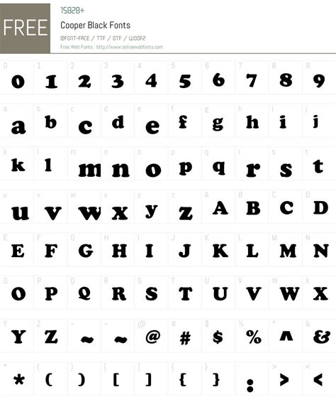 Cooper Black 150 Fonts Free Download Onlinewebfontscom