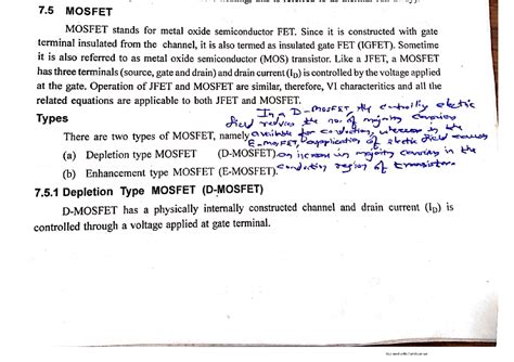 Mosfet Electronic Devices And Circuits Studocu