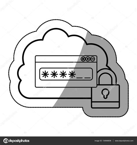 Isolated Cloud Computing And Padlock Design Stock Vector Image By ©grgroupstock 134946836
