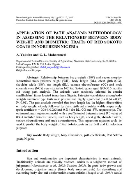 Pdf Application Of Path Analysis Methodology In Assessing The