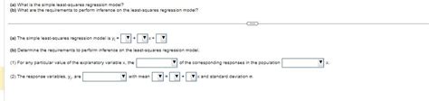 Solved A What Is The Simple Least Squares Regression Chegg