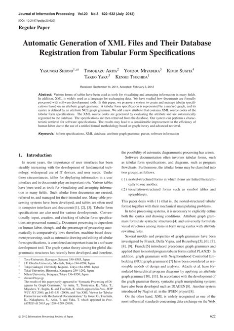Pdf Automatic Generation Of Xml Files And Their Database Registration