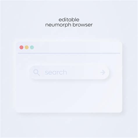 Premium Vector Editable Neumorph Search Bar Browser Ui Element