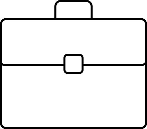 Illustration Of Office Bag Icon In Black Outline 24158970 Vector Art At Vecteezy