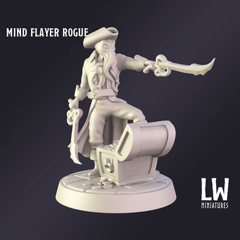 Dnd Miniature Mind Flayer Rogue Miniature For Dungeons And Dragons