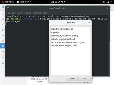 how to use zenity command and it s options in redhat linux by
