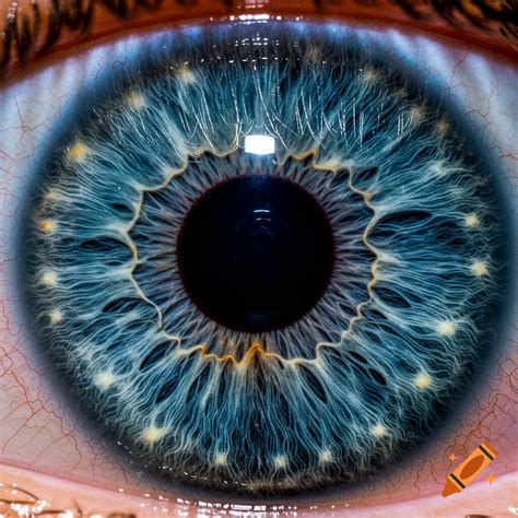 Ultra Realistic Highly Detailed Macro Close Up Of A Blue Grey Human