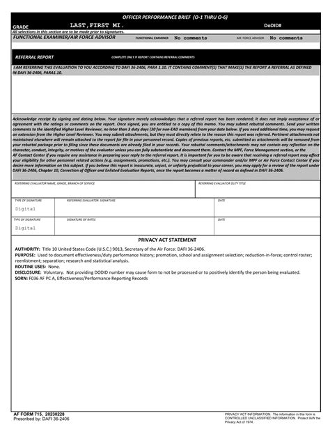 Af Form 715 Printable Form 2025