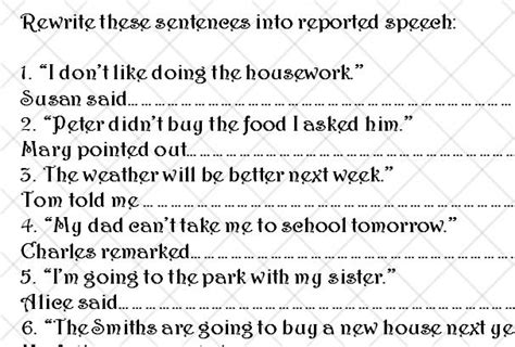 Reported Speech Statements
