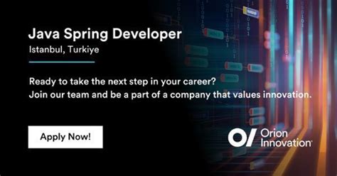 Javaspringdeveloper Javaspring Java Jobsearch Job Softwarejobs… Orion Innovation Turkey