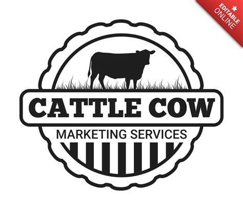 Cattle Cow Farm Logo Design Template Free Design Template