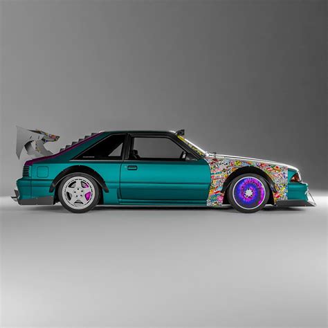 Fox Body Mustang Gets Funky Rendering Matching Street Art As