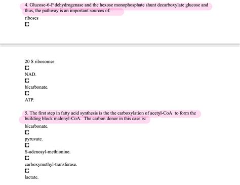 Solved 4 Glucose 6 P Dehydrogenase And The Hexose