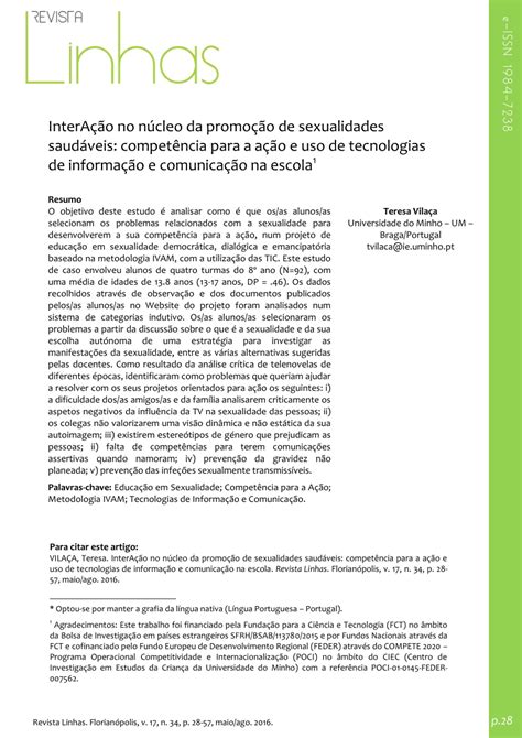 PDF InterAção no núcleo da promoção de sexualidades saudáveis competência para a ação ação e