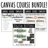 CANVAS LMS Teacher Template Module Eucalyptus Farmhouse By Canvas Queen