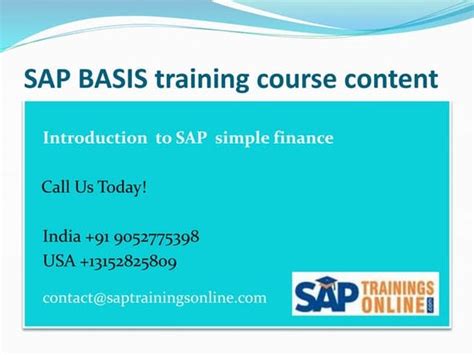Sap Basis Training Video Tutorial Pdf
