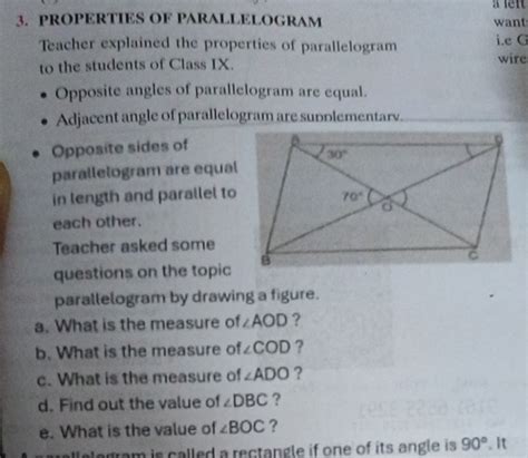3 Properties Of Parallelogramteacher Explained The Properties Of Paral