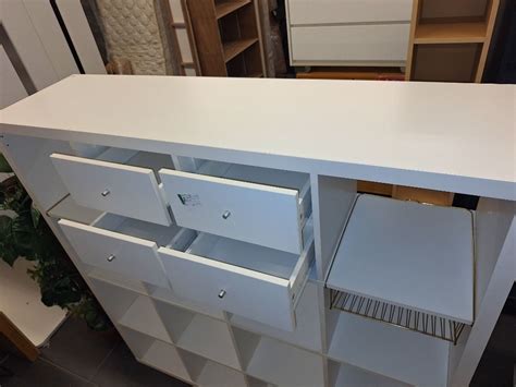 Ikea Kallax Shelving Unit With 4 Inserts White Unit Rak Ikea Kallax Dengan 4 Sisipan Putih