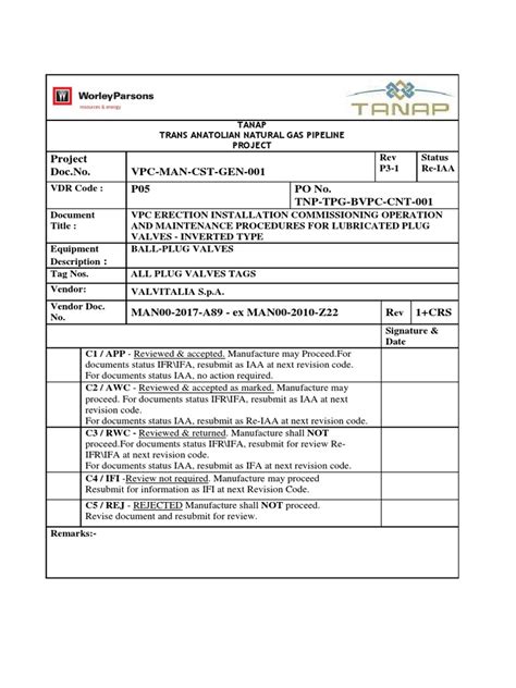 Vpc Erection Installation Commissioning Operation And Maintenance