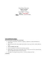 CMPT 125 Quiz 1 C Programming Essentials Examination Course Hero