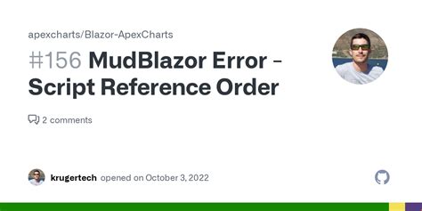 Mudblazor Error Script Reference Order · Issue 156 · Apexcharts