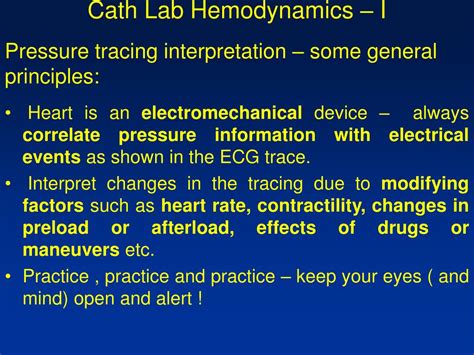 Ppt Cath Lab Hemodynamics I Pressure Tracings In The Diseased Heart Powerpoint