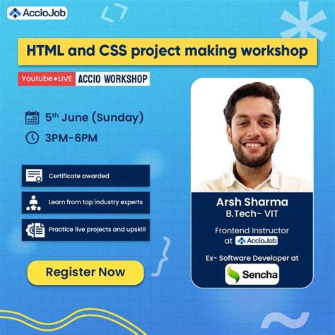 avinash kumar on linkedin html and css project building workshop it is