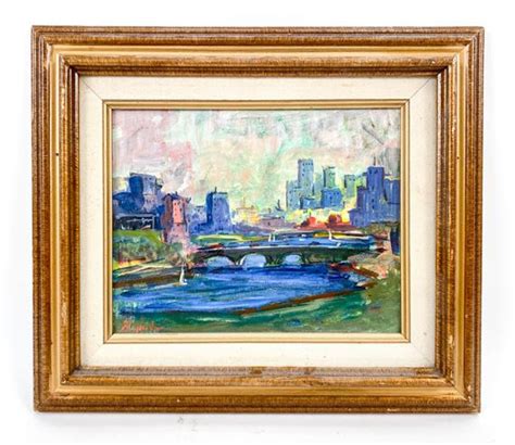 Charles Stepule Charles Stepule Boston View Acrylic On Canvas 1987 Mutualart