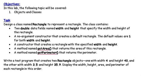 Solved Obiectives In This Lab The Following Topic Will Be