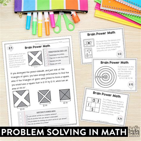 Problem Solving In Math • Teacher Thrive