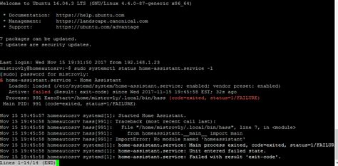 Home Assistant Fresh On Ubuntu 1604 Server Configuration Home