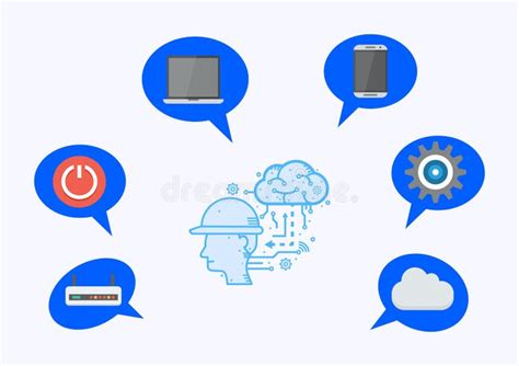 Digital Transformation Technology Strategy Iot Internet Of Things Stock Illustration