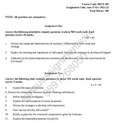 IGNOU BPCS 185 SOLVED ASSIGNMENT 2022 23 ENGLISH MEDIUM