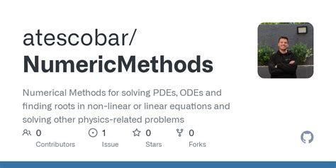 GitHub Atescobar NumericMethods Numerical Methods For Solving PDEs ODEs And Finding Roots In