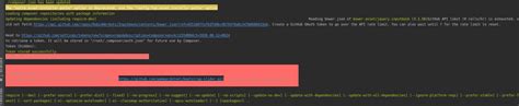 Php Installation Failed Reverting Composerjson To Its Original