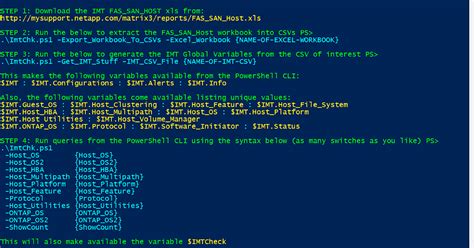 NetApp IMT FAS SAN Host Checking Tool ImtChk Ps1