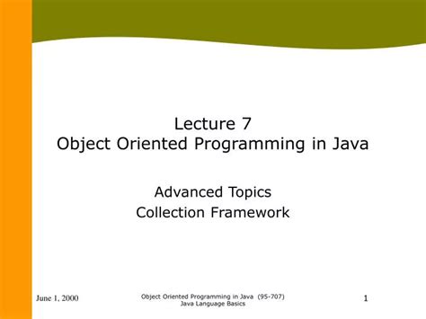 PPT Lecture Object Oriented Programming In Java PowerPoint Presentation ID