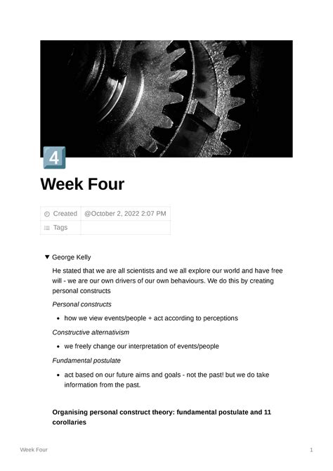 Week Four Id 3rd Year In Depth Notes For Psychology Individual Differences ³ Week Four