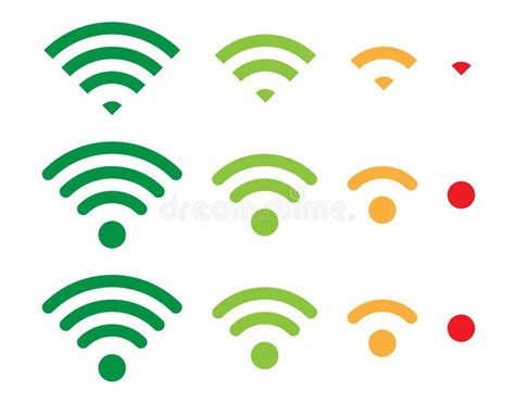 Set Of Vector Wi Fi Icon For Communication Telecommunication Communication Wireless Signal